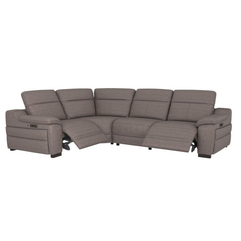 La-Z-Boy Grey Austin1 Corner 2 Power Sofa with Power Head Tilt & Heated ...