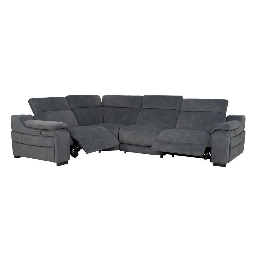 La-Z-Boy Black Fabric Austin 1 Corner 2 Power Sofa with Power Head Tilt ...
