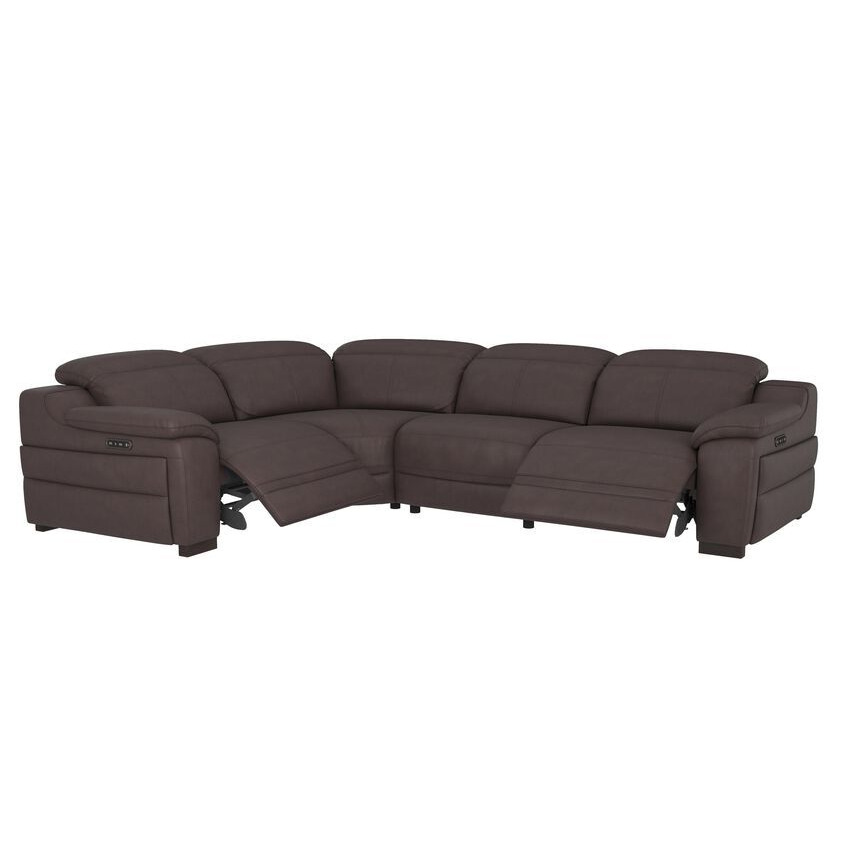 La-Z-Boy Brown Austin 1 Corner 2 Power Sofa with Manual Head Tilt by ...