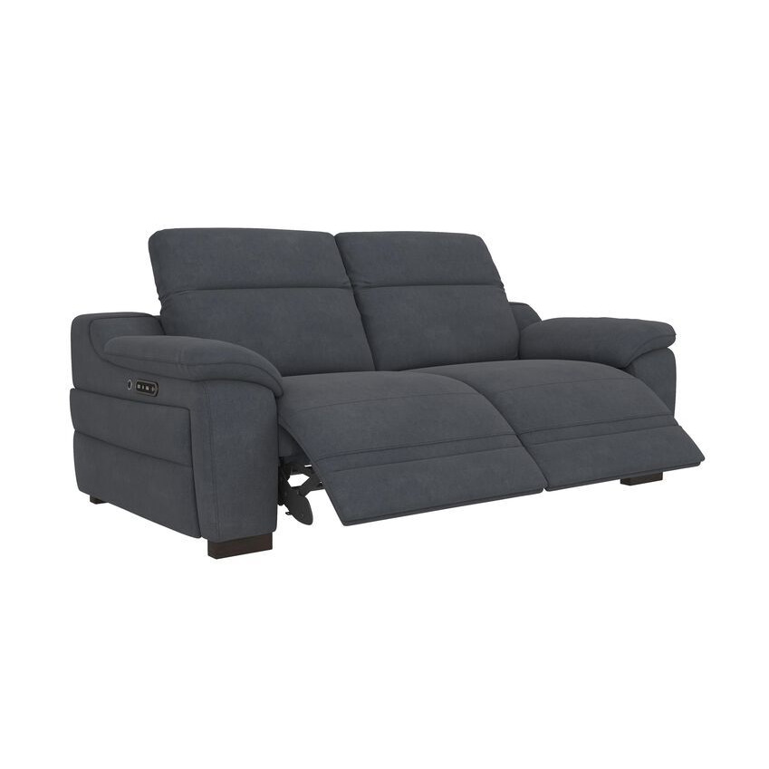 La-Z-Boy Black Fabric Austin 3 Seater Power Recliner Sofa with Power ...