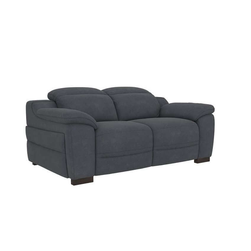 La-Z-Boy Black Fabric Austin 2 Seater Static Sofa with Manual Head Tilt ...