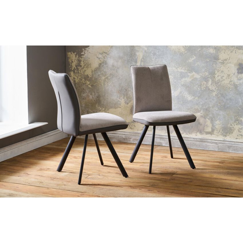 ScS Living Zayn Pair of Grey Dining Chairs by SCS | ufurnish.com