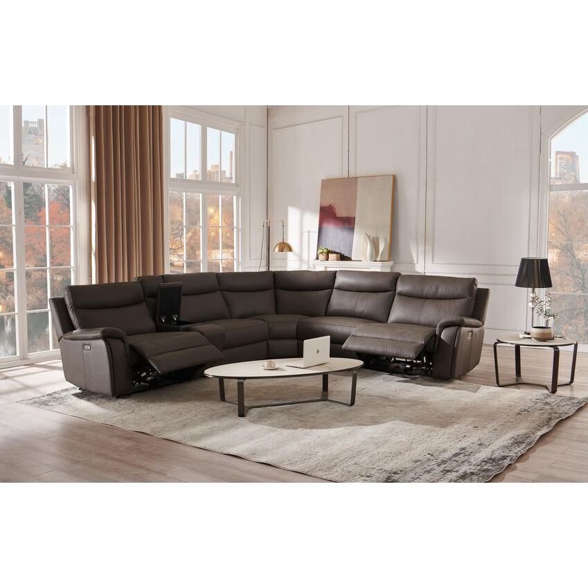 ScS Living Maverick Express Fabric 2 Corner 2 Power Recliner Sofa with ...