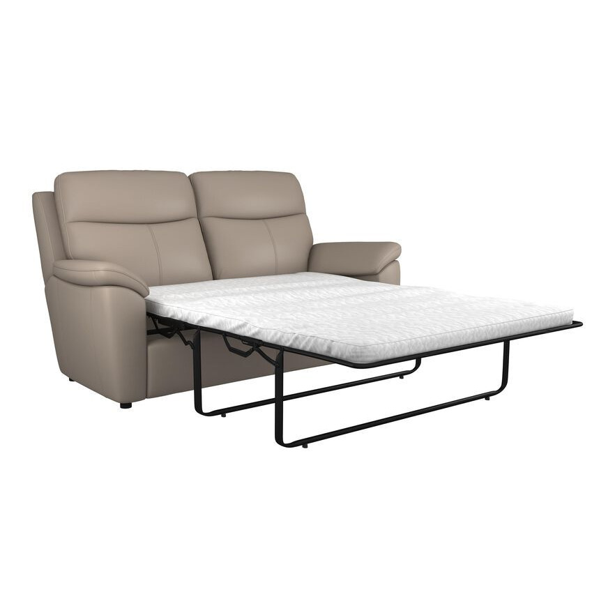 ScS Living Grey Ethan Leather Sofa Bed by SCS | ufurnish.com