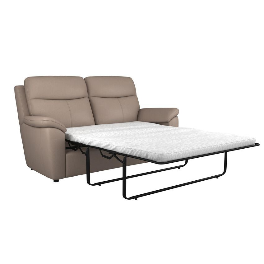 ScS Living Grey Ethan Leather Sofa Bed by SCS | ufurnish.com