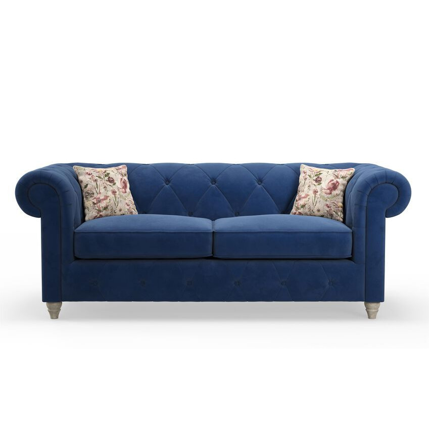 ScS Living Blue Abbey Fabric 3 Seater Sofa by SCS | ufurnish.com