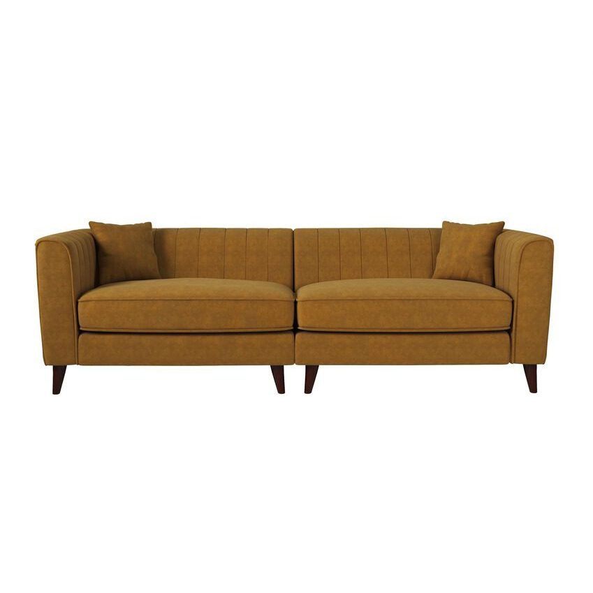 ScS Living Yellow Margo Fabric 4 Seater Split Sofa by SCS | ufurnish.com