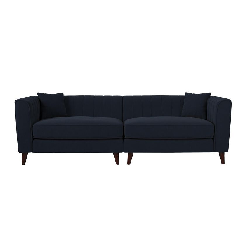 ScS Living Blue Margo Fabric 4 Seater Split Sofa by SCS | ufurnish.com