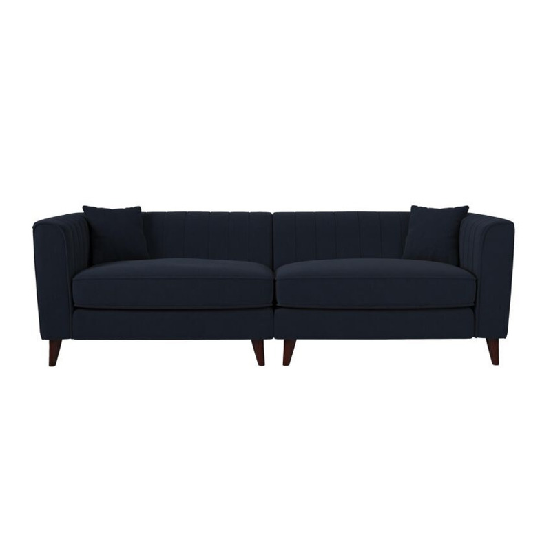 ScS Living Blue Margo Fabric 4 Seater Split Sofa by SCS | ufurnish.com
