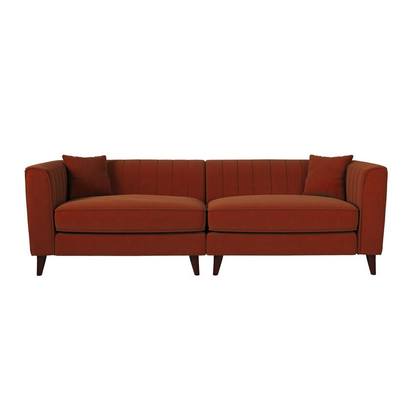 ScS Living Orange Margo Fabric 4 Seater Split Sofa by SCS | ufurnish.com