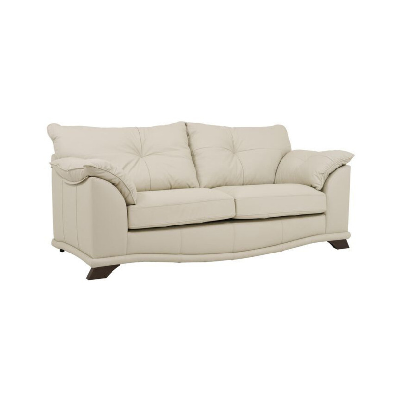 ScS Living White Sammy Leather 3 Seater Sofa by SCS | ufurnish.com