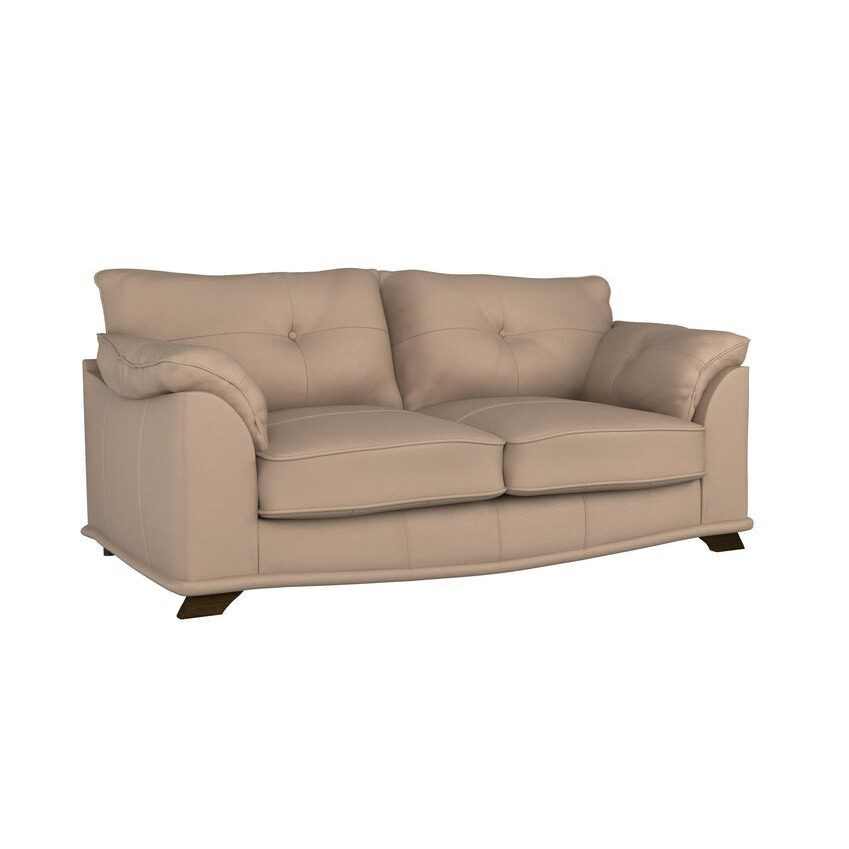 ScS Living Cream Sammy Leather 3 Seater Sofa by SCS | ufurnish.com