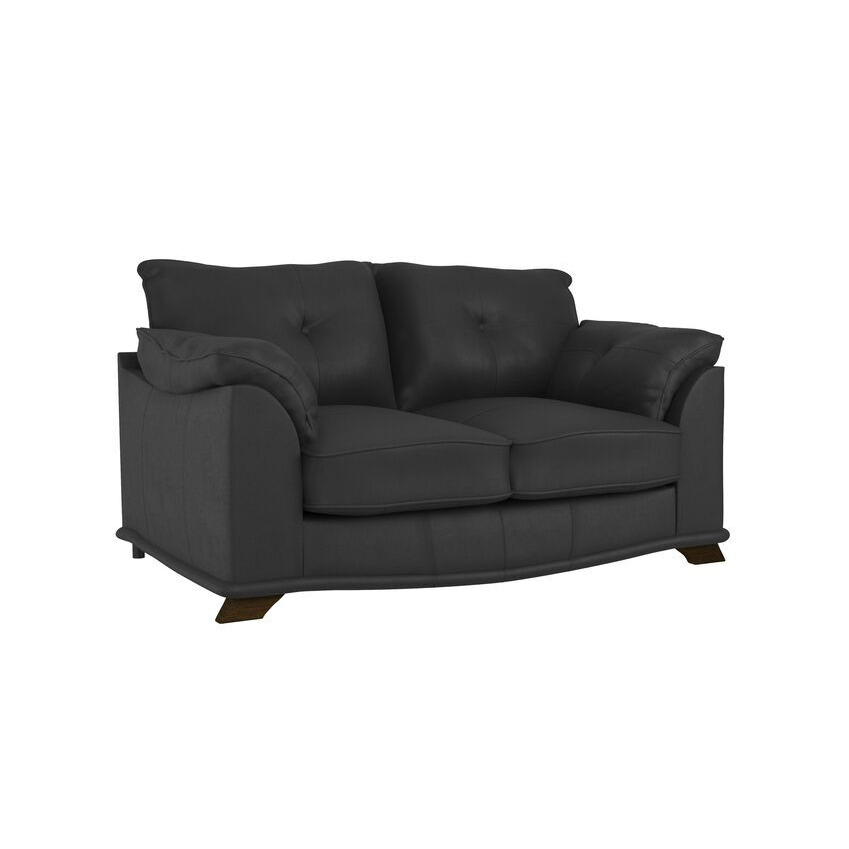 ScS Living Black Sammy Leather 2 Seater Sofa by SCS | ufurnish.com