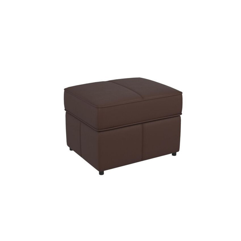 ScS Living Brown Sammy Leather Storage Footstool by SCS | ufurnish.com