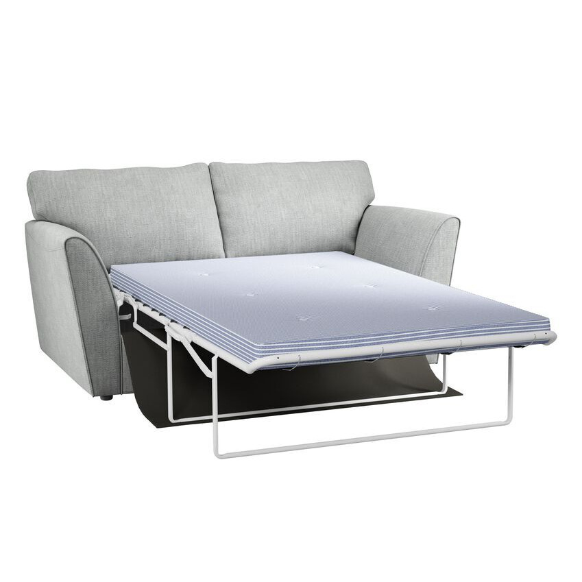 Grey Aquaclean Penny Fabric 2 Seater Sofa Bed Deluxe with 2-Fold Action by SCS | ufurnish.com