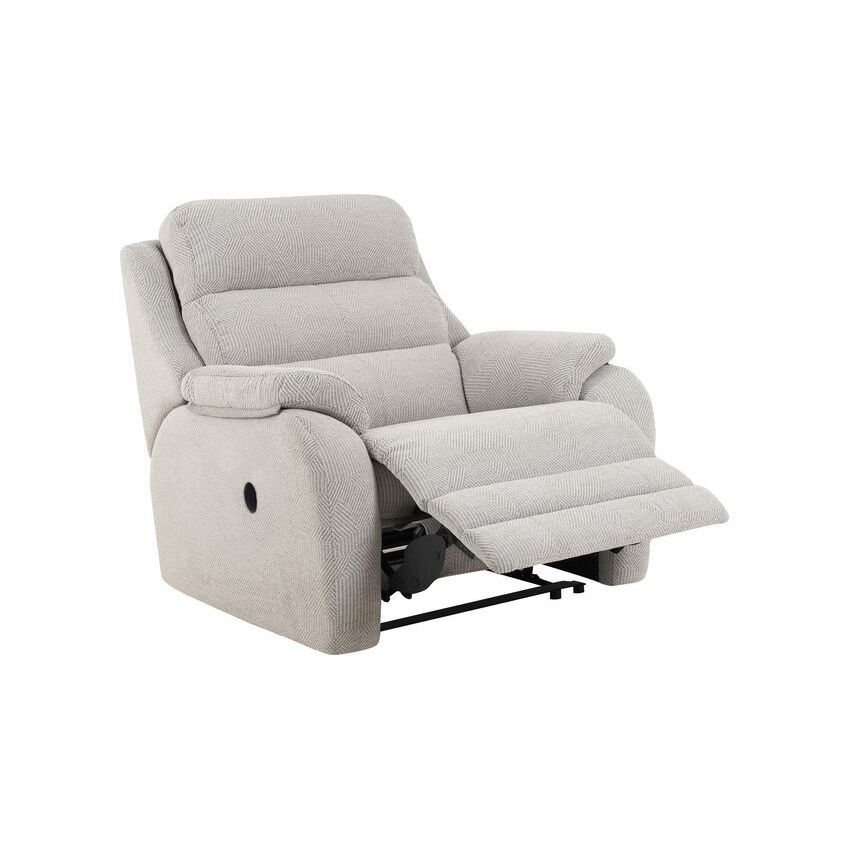 G Plan Grey Fabric Greenwich Snuggle Power Recliner Chair with Head ...