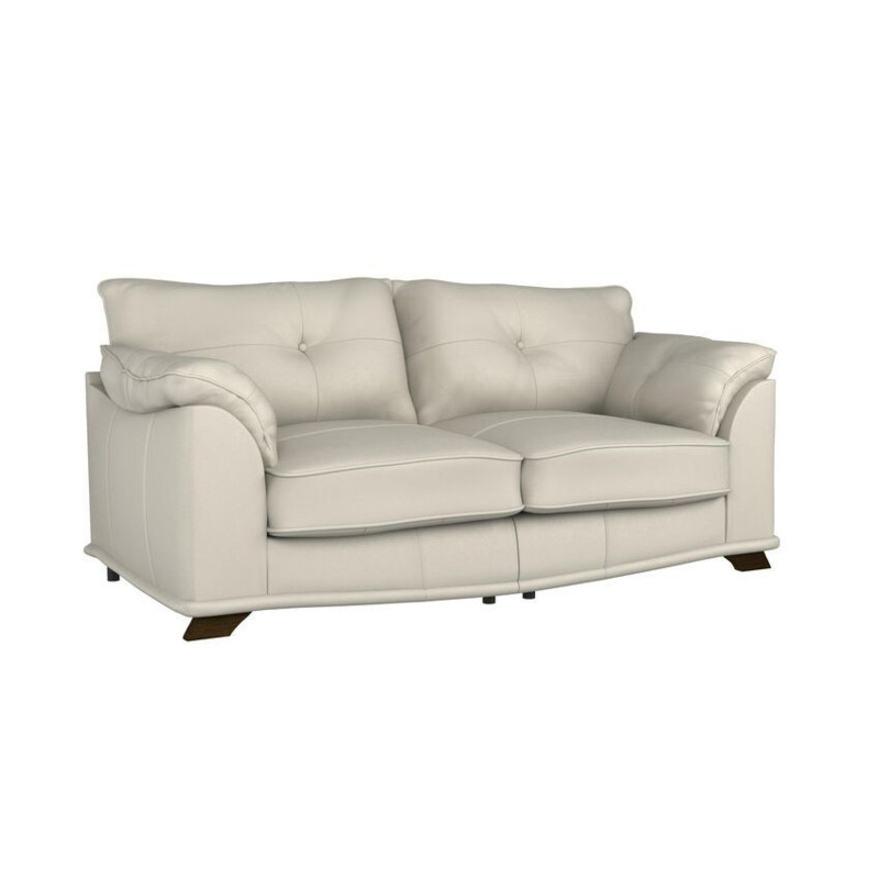 ScS Living White Sammy Leather 3 Seater Split Sofa by SCS | ufurnish.com