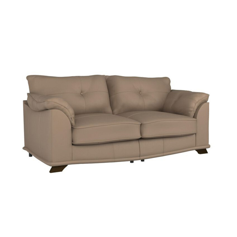 ScS Living Grey Sammy Leather 3 Seater Split Sofa by SCS | ufurnish.com