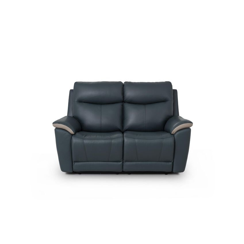 ScS Living Fabric Ethan 2 Seater Power Recliner Sofa with Console, Head ...