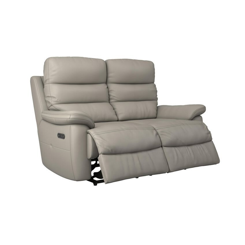 ScS Living Grey Griffin 2 Seater Power Recliner Sofa with Head Tilt ...