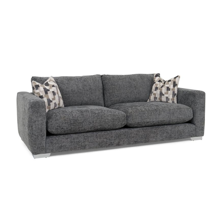 ScS Living Grey McKellen Fabric 4 Seater Sofa by SCS | ufurnish.com