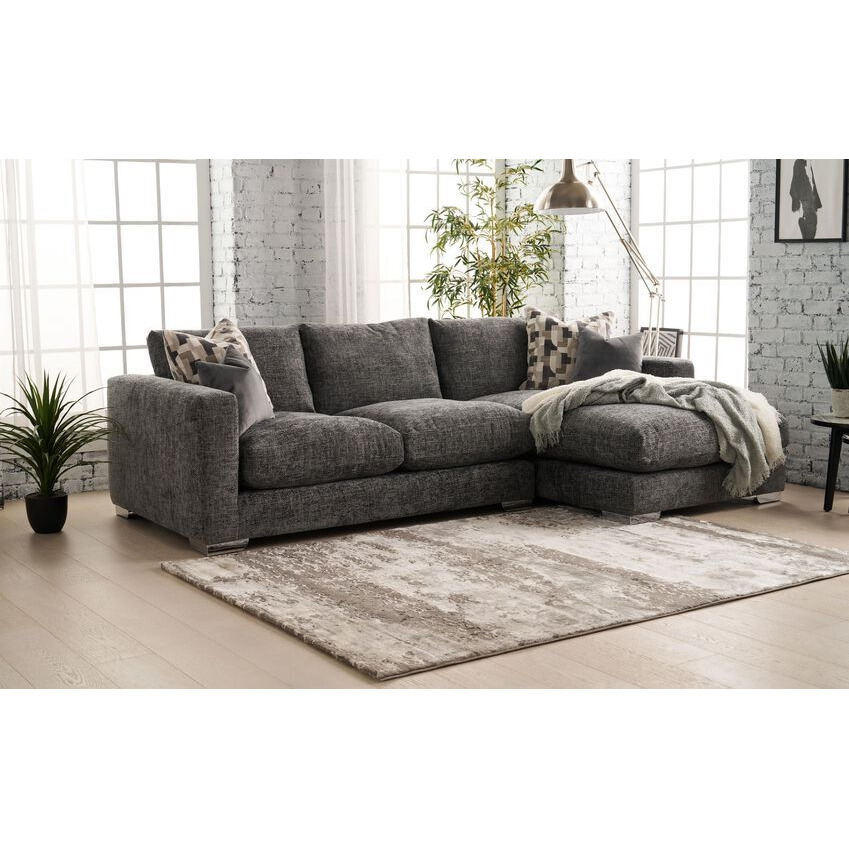 ScS Living McKellen Fabric 3 Seater Sofa Right Hand Facing Chaise by ...