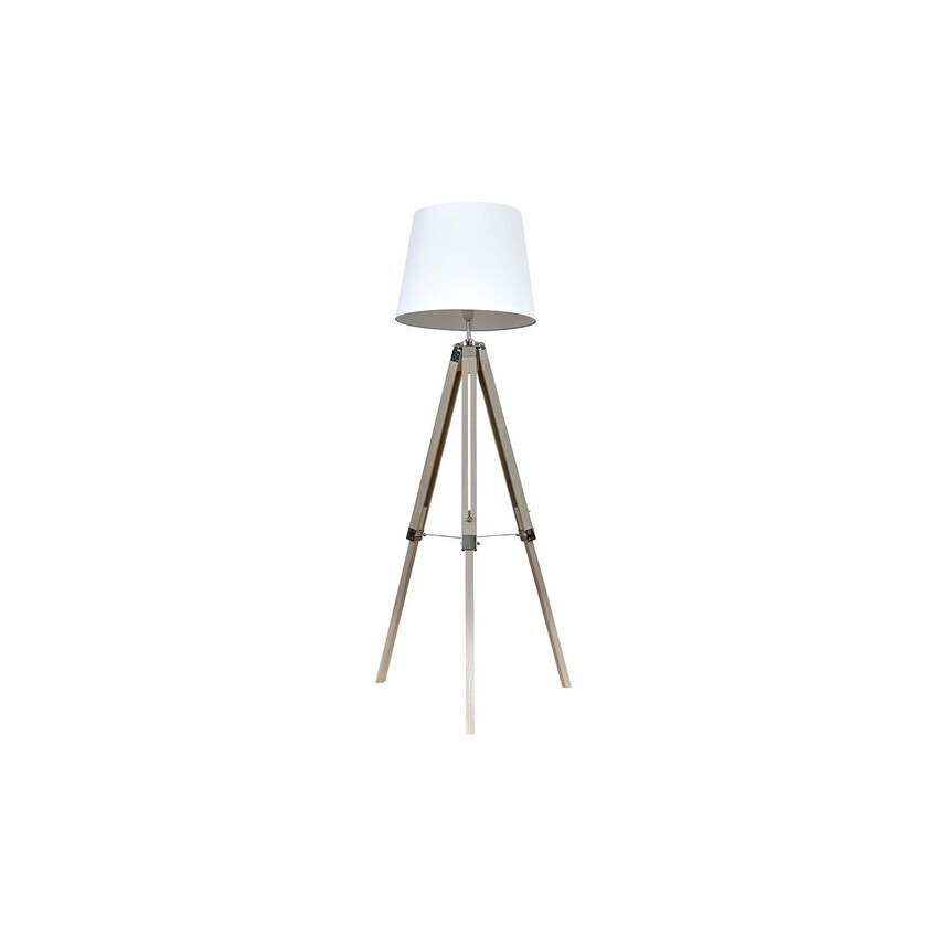 ScS Living Clipper Medium Light Wood Tripod Floor Lamp with White Shade ...