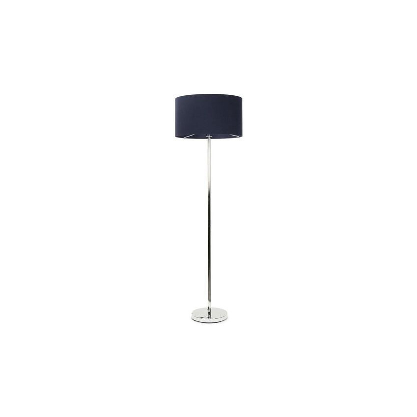 ScS Living Charlie Chrome Floor Lamp with Blue Shade by SCS | ufurnish.com