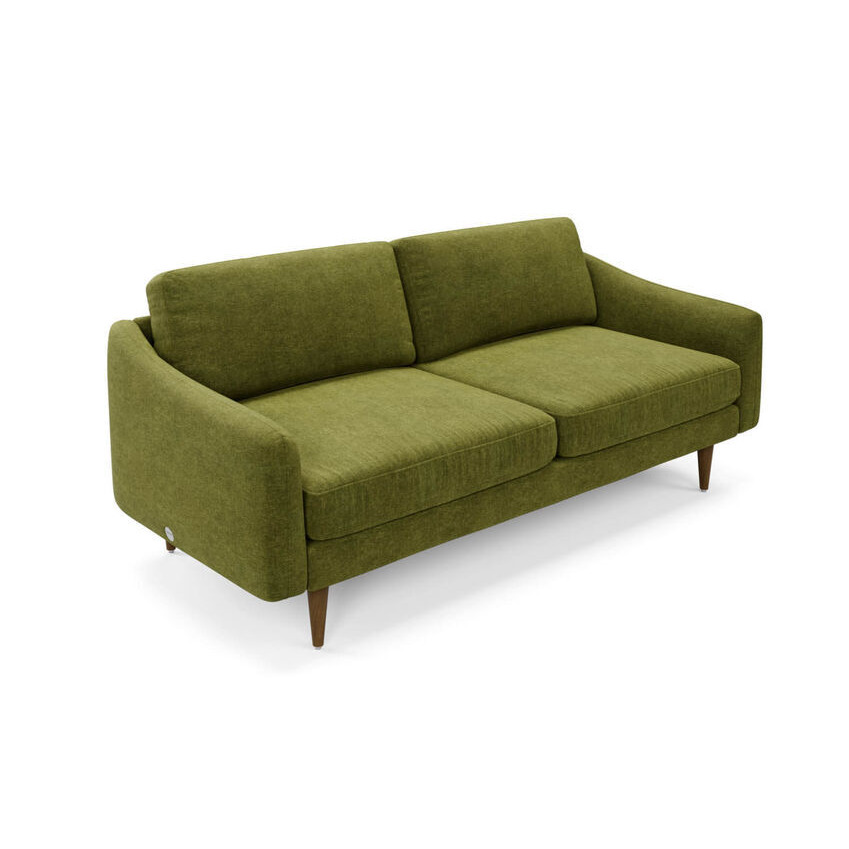 Snug Green Fabric the rebel chenille 3 seater sofa by SCS | ufurnish.com