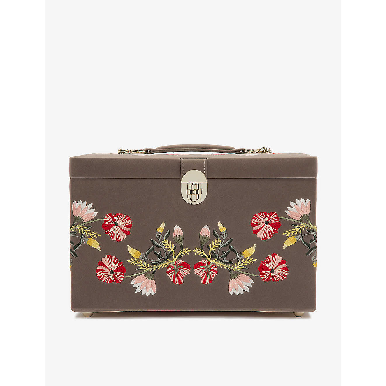 WOLF Zoe floral-embroidered velvet jewellery box by Selfridges ...