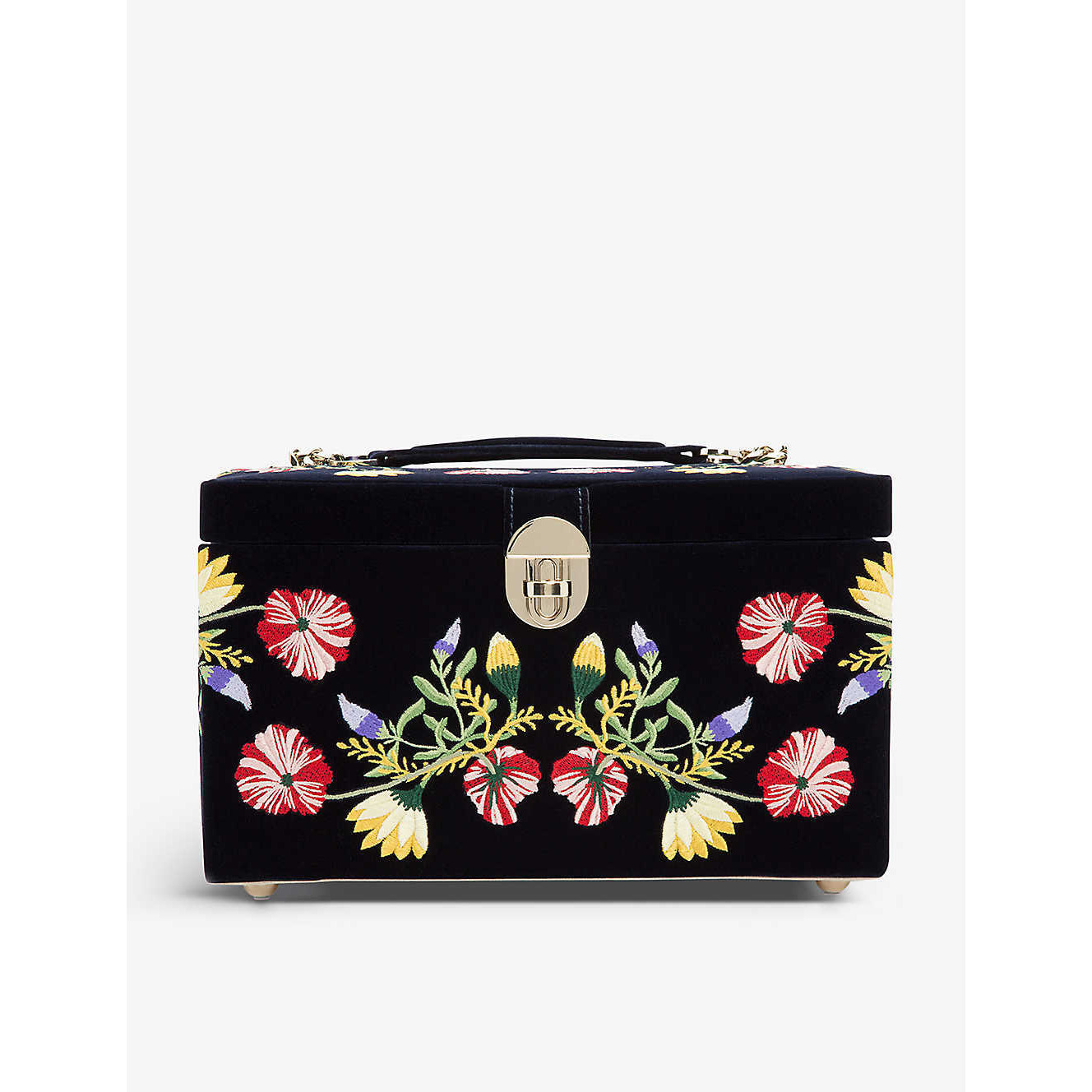 WOLF Zoe floral-embroidered velvet jewellery box by Selfridges ...