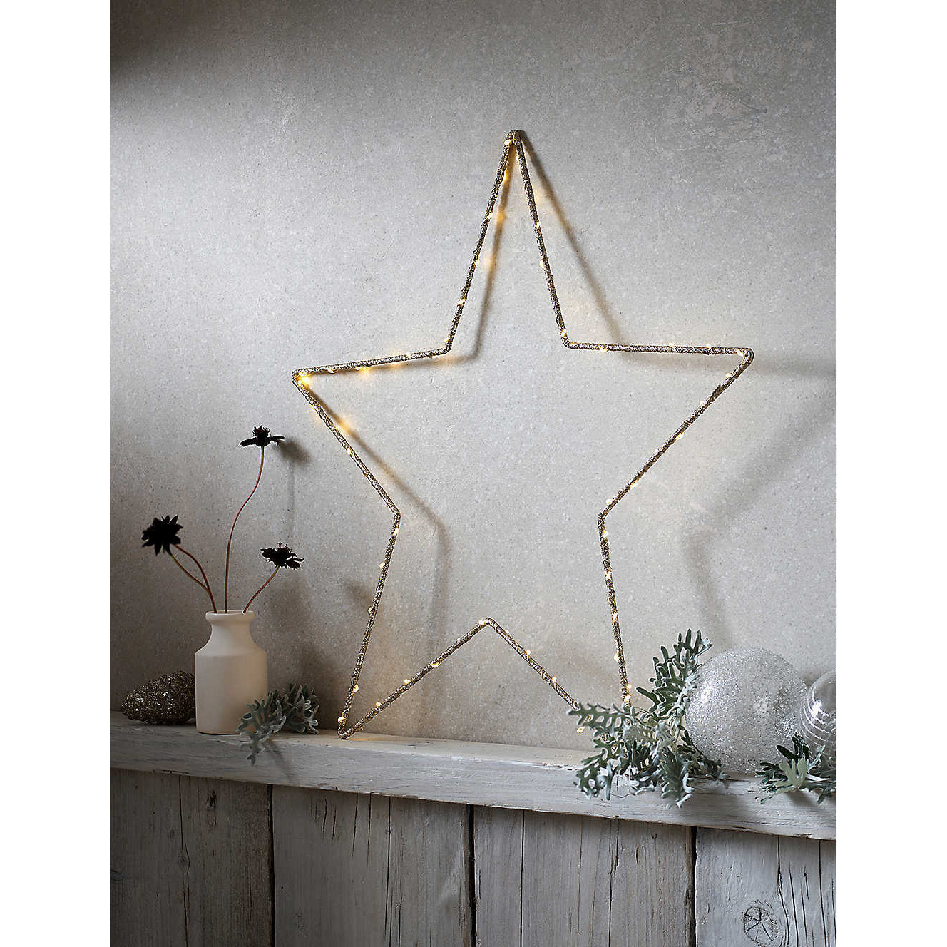 Star-shaped LED-light metal Christmas decoration by Selfridges ...
