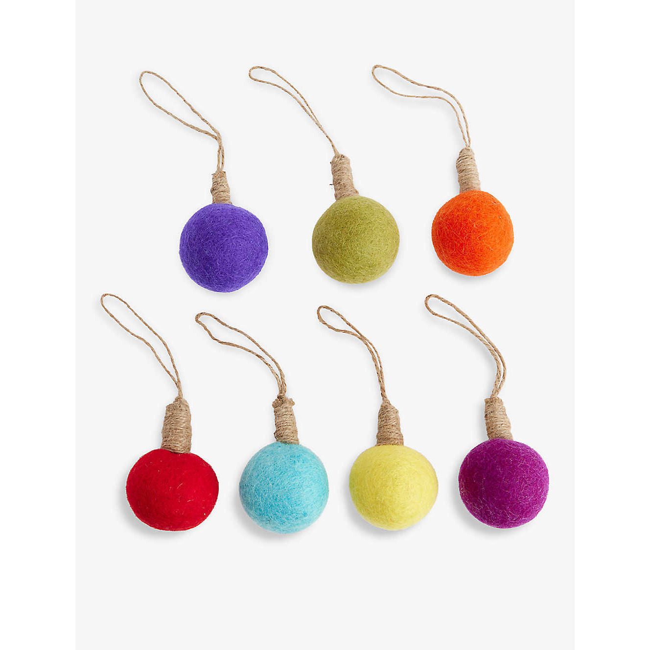 Felt So Good felt Christmas decoration set of seven by Selfridges ...