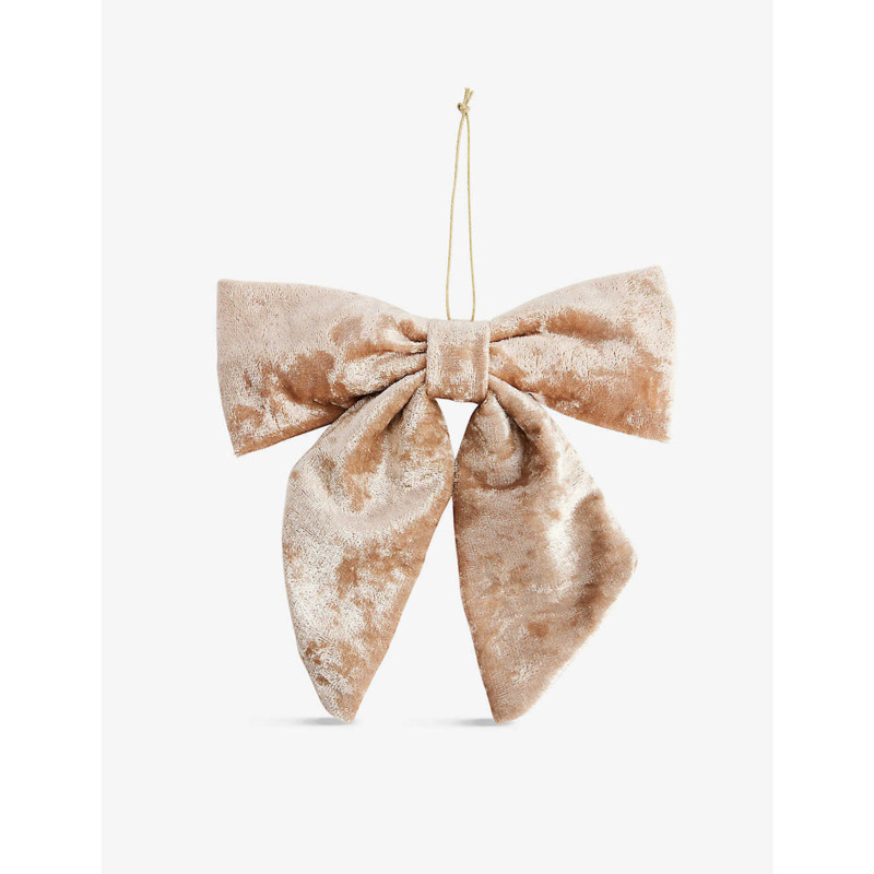 Bow velvet Christmas decoration 18cm by Selfridges | ufurnish.com