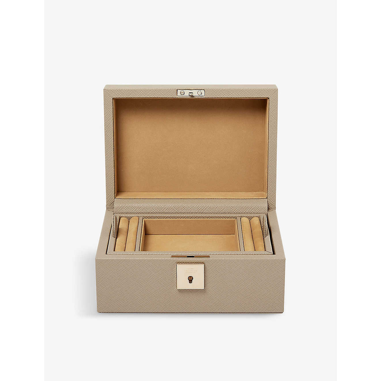 Panama small cross-grain leather jewellery box by Selfridges | ufurnish.com