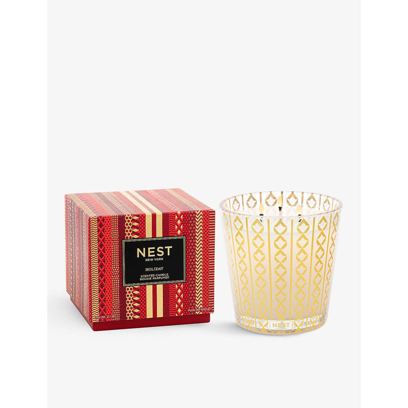 Holiday three-wick scented candle 600g by Selfridges | ufurnish.com