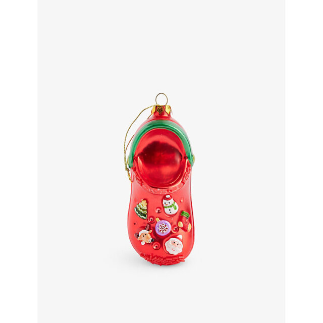 Selfridges Edit Croc sandal Christmas glass decoration 14cm by ...