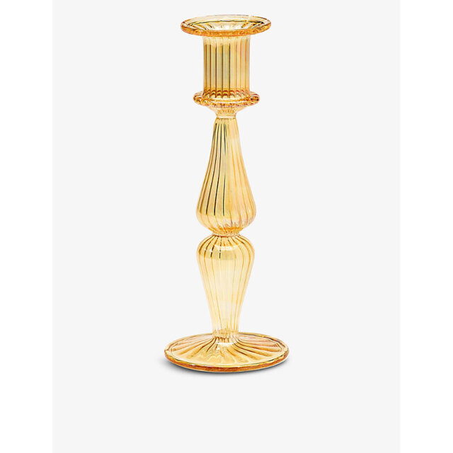 Anna + Nina Phoebe Glass Candle Holder 20cm by Selfridges | ufurnish.com