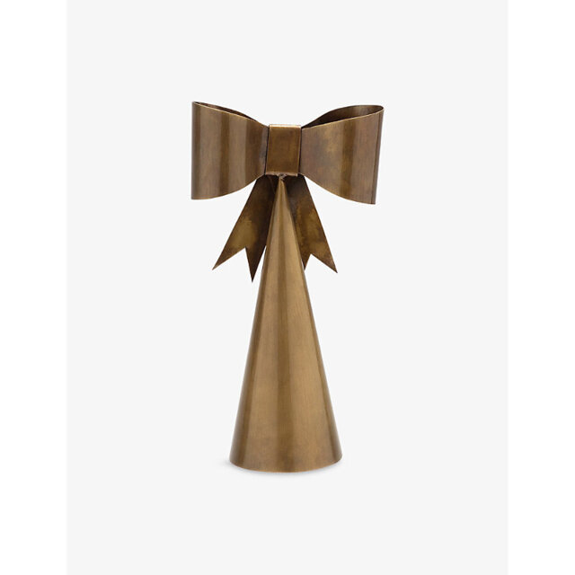 Anna + Nina Radiant Ribbon Brass Christmas Tree Topper by Selfridges ...