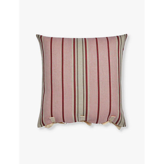 Buchanan Studio Striped Square Linen Cushion 55cm x 55cm by Selfridges ...