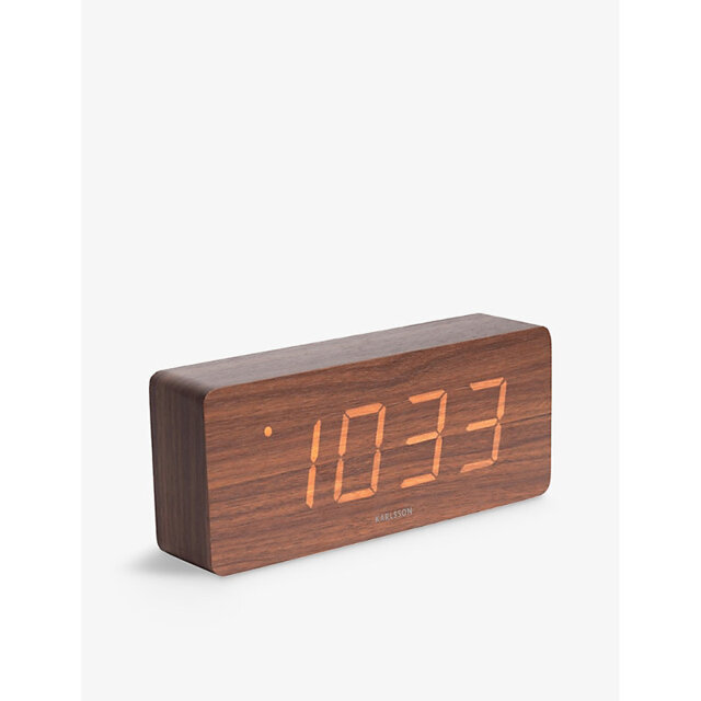 The Tech Bar Karlsson tube wood veneer alarm clock by Selfridges ...