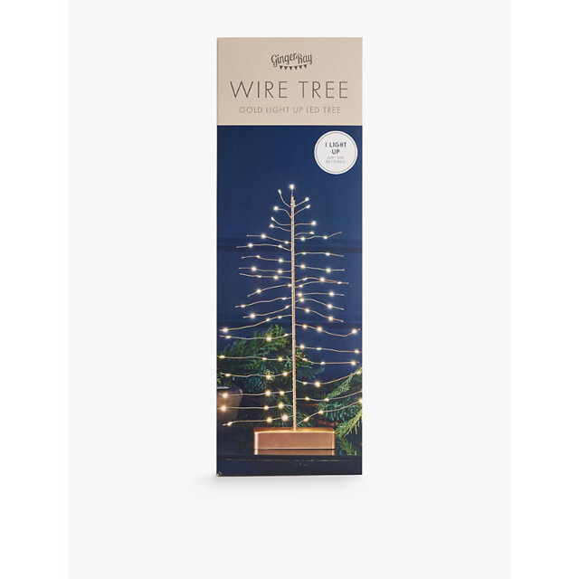 Selfridges Edit Light-Up Wire Metal Christmas Tree 30cm by Selfridges ...