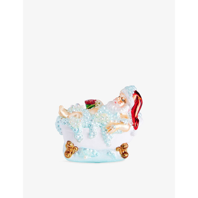 Selfridges Edit Santa In Bath Tub Glass Christmas Decoration by ...