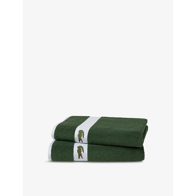 Lacoste Casual Logo-Embroidered Cotton Hand Towel 55cm x 100cm by ...