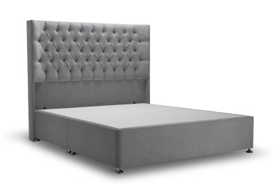 Didsbury Bed Urban Grey - Single / Ottoman / Chrome by Simba Sleep ...
