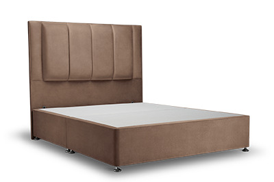 Kelham Bed Caramel - Double / Electric Ottoman / Dark Wood by Simba ...