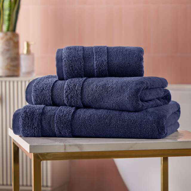 Cosmo Living Supersoft Towels - Navy - 6 Pack by Sleepy People ...