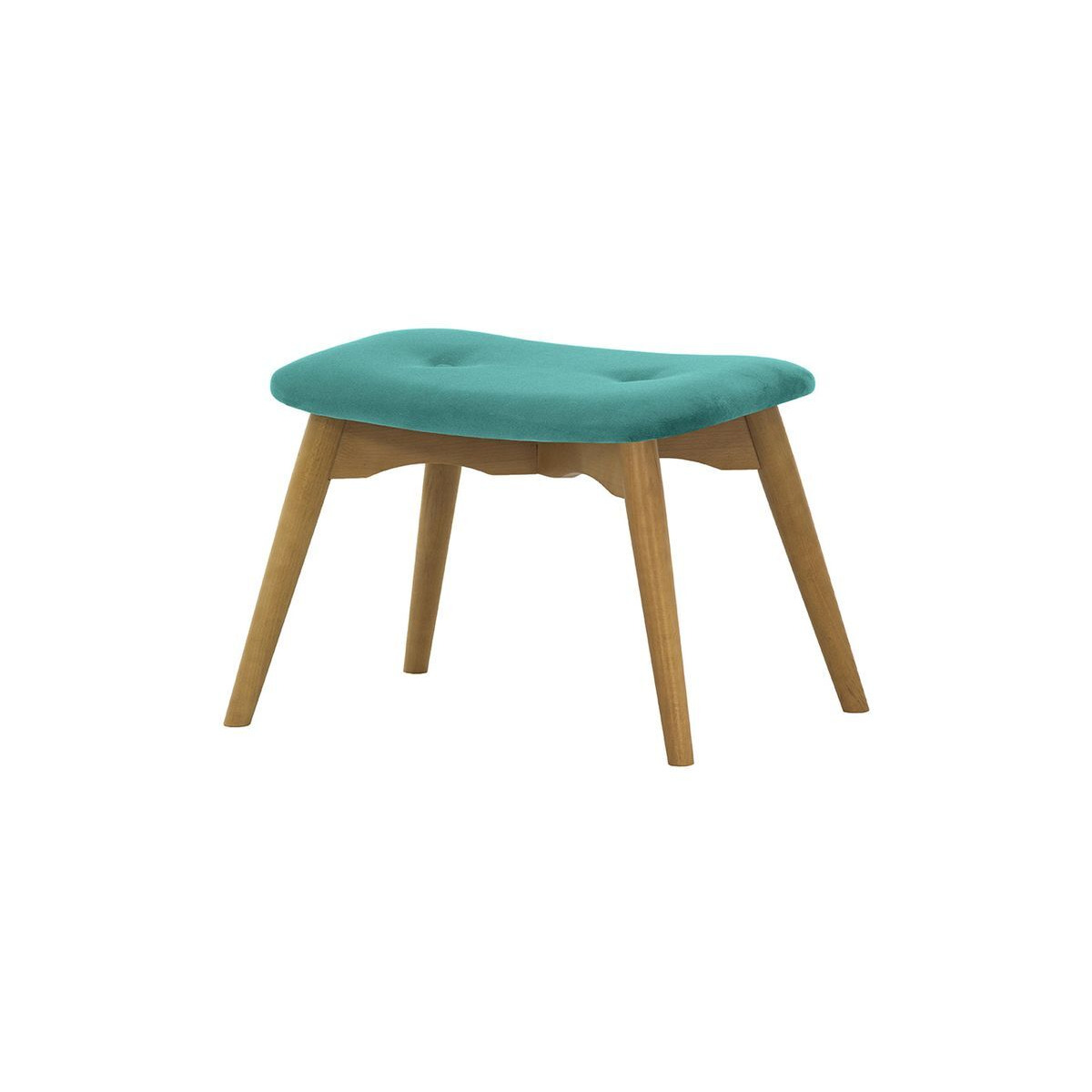 Ducon Velvet Footstool, light blue, Leg colour: like oak by SLF24 ...