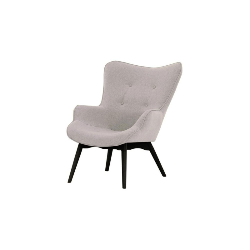 Ducon Wingback Chair, light grey, Leg colour: black by SLF24 | ufurnish.com