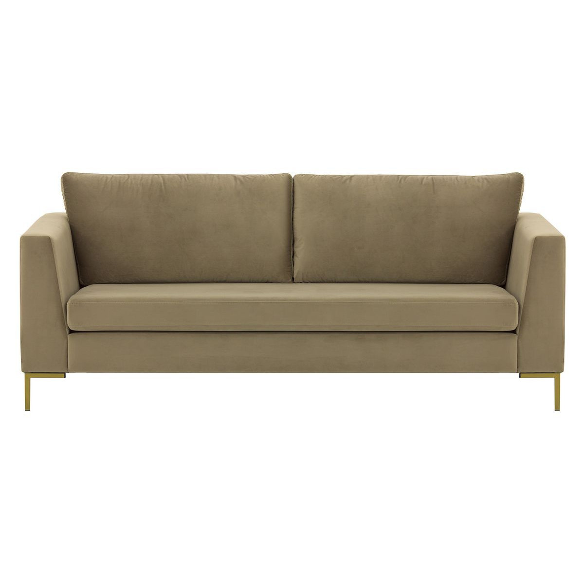 Gosena 3 Seater Sofa, mink, Leg colour: gold metal by SLF24 | ufurnish.com